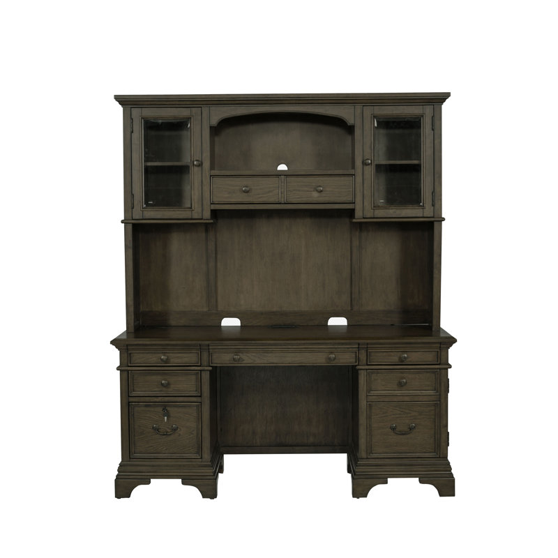 Lark Manor Arnoldus Credenza Desk with Hutch Wayfair